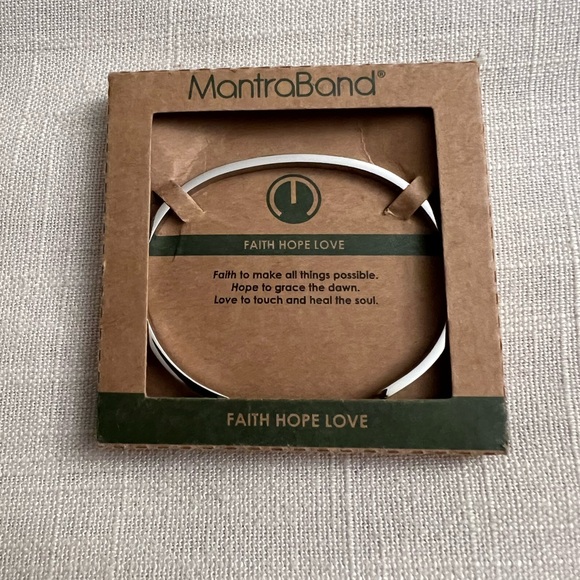 MantraBand | Jewelry | Mantraband Silver Bracelet Faith Hope Love ...
